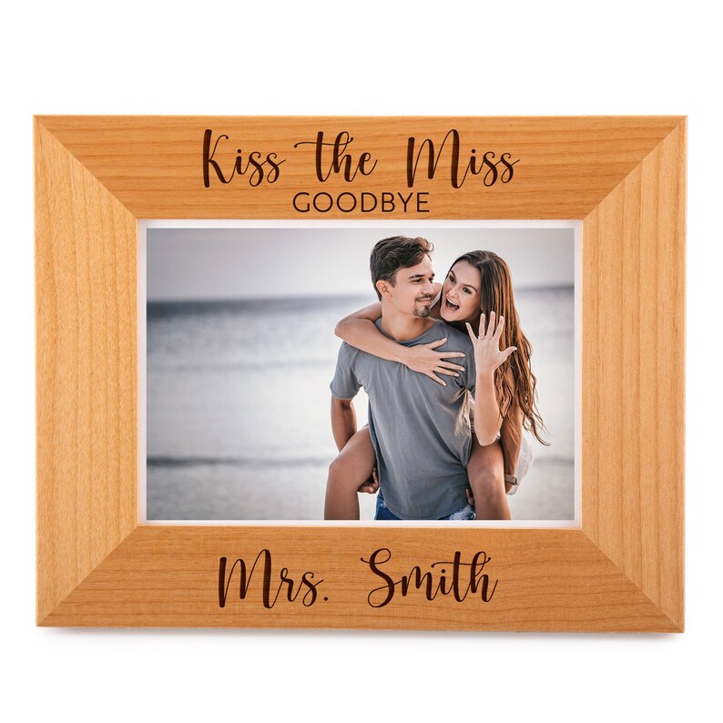 Kiss the Miss Goodbye Picture Frame Wedding Gifts - Etsy
