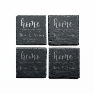 Housewarming Coaster Set - Housewarming Gift, New Home Gift, Wedding ...