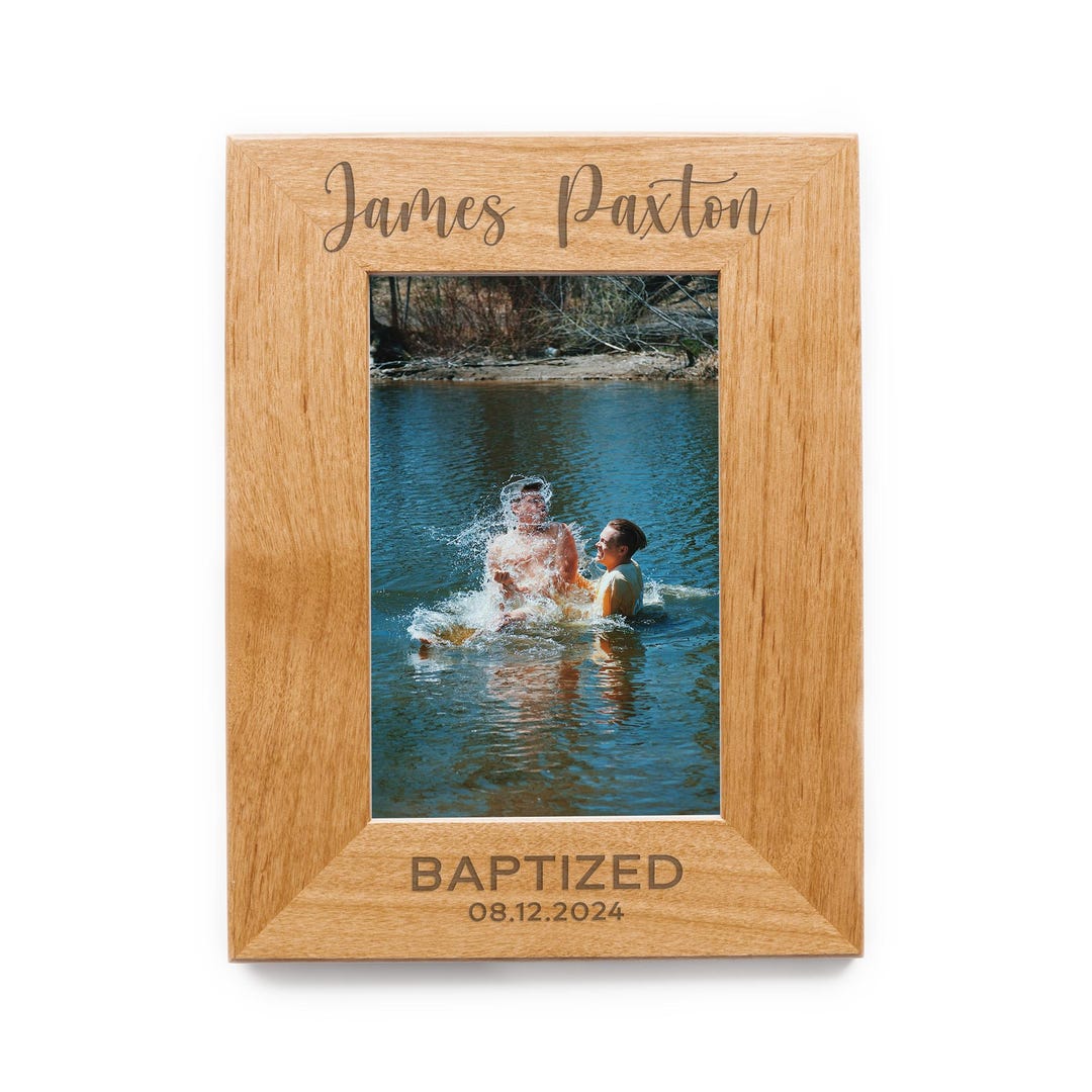 Baptized Name Date Picture Frame Baptism Frame, Baptism Frame Girl ...