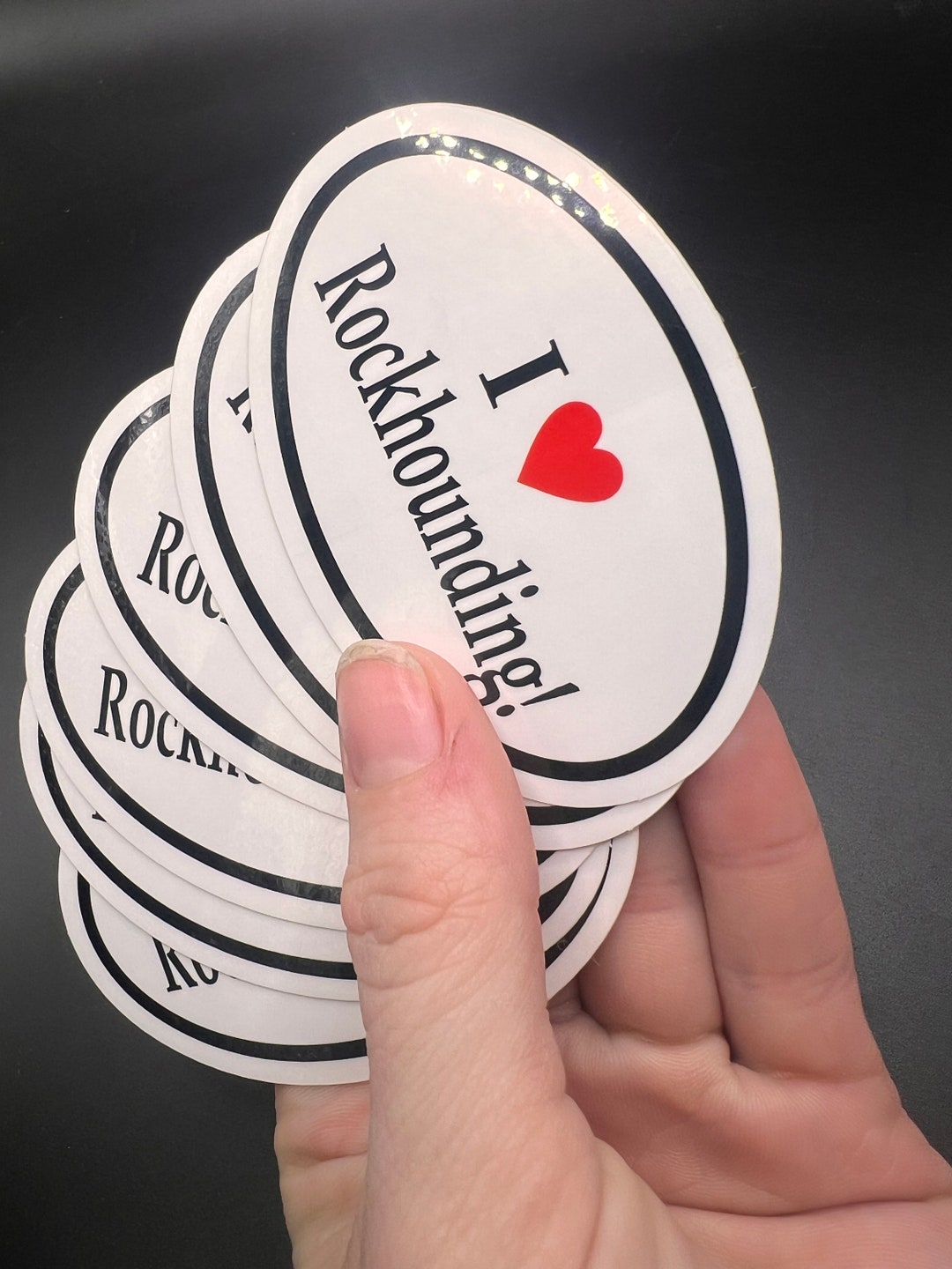 I (heart) Rockhounding Sticker 1pc, Sticker for Rockhounds and ...