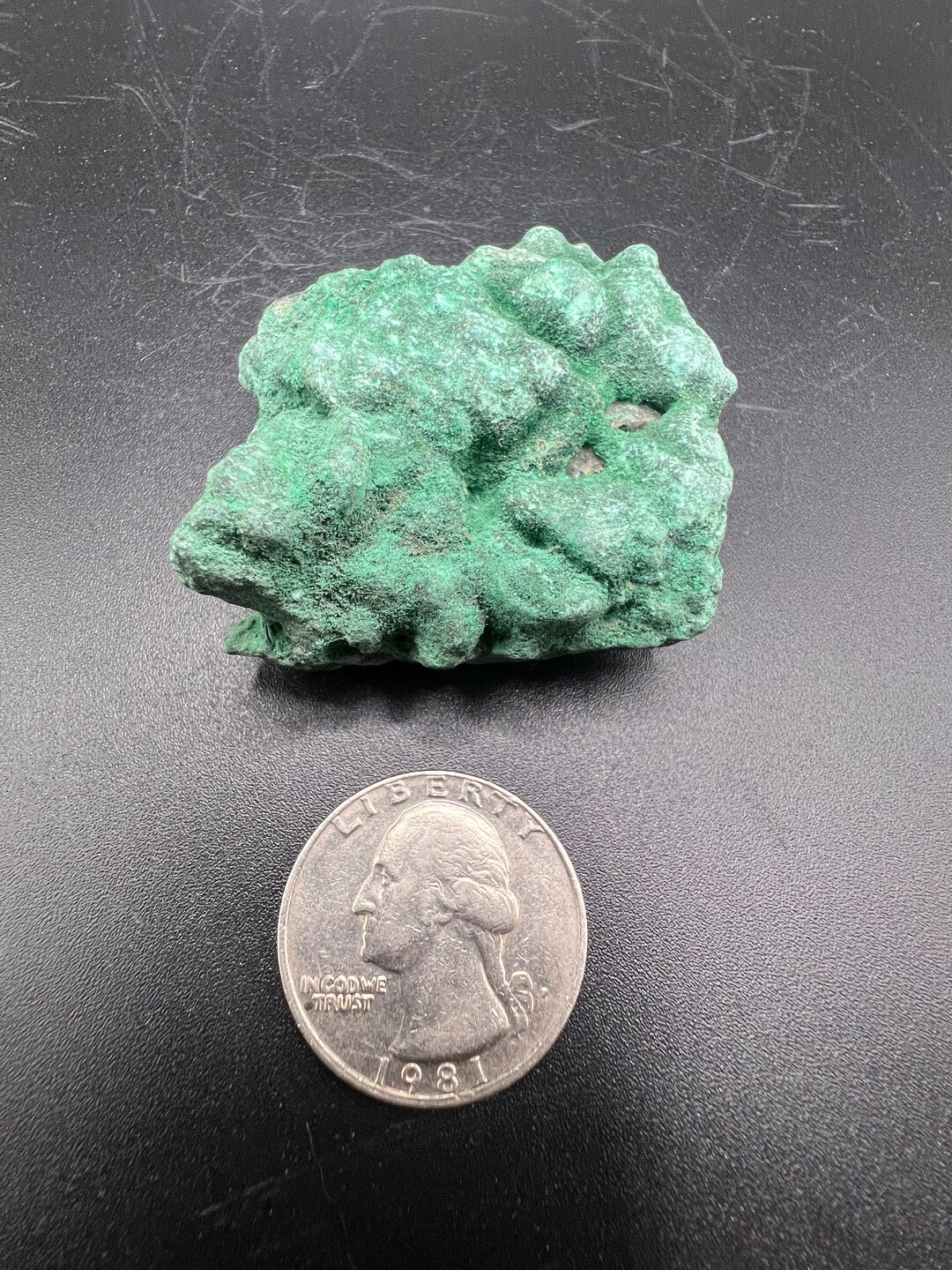 Malachite Crystal Specimen 0.06kg, Green Malachite Chunk, Fibrous ...