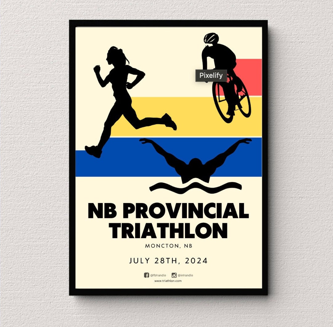 Customizable Triathlon Poster - Etsy
