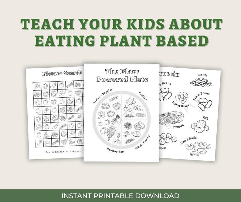 Plant Based Colouring Pages, Coloring, Vegan Kids Resources, Activity ...