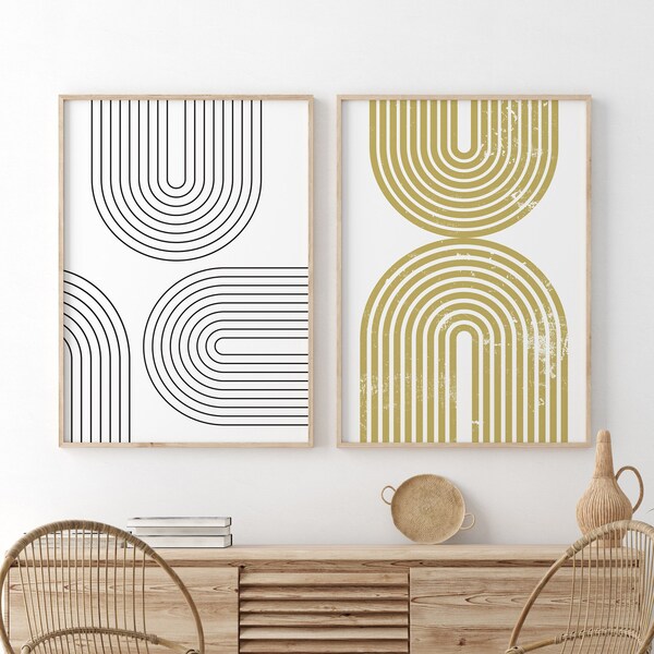 Geometric Lines Art - Etsy