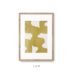 Mid-century Mustard Yellow Modern Minimalist Printable Wall Art ...