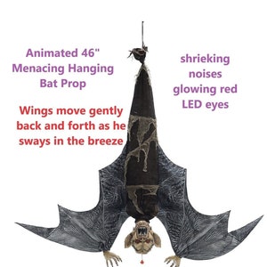 25% Off, Free Shipping! 46" Menacing Hanging Bat Halloween Decoration ...