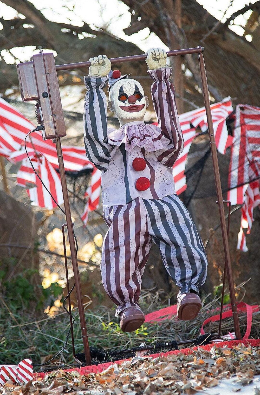 Halloween Animated 3' Tumbling Clown Doll Circus Prop Haunted House ...