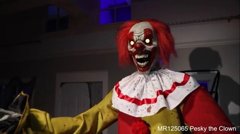 25% off Today NEW Animated Lifesize 7-foot Pesky the Clown Evil Prop ...