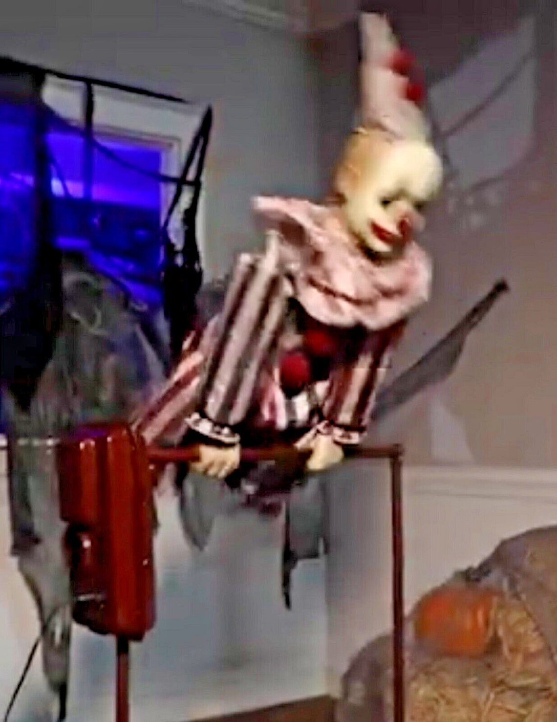Halloween Animated 3' Tumbling Clown Doll Circus Prop Haunted House ...