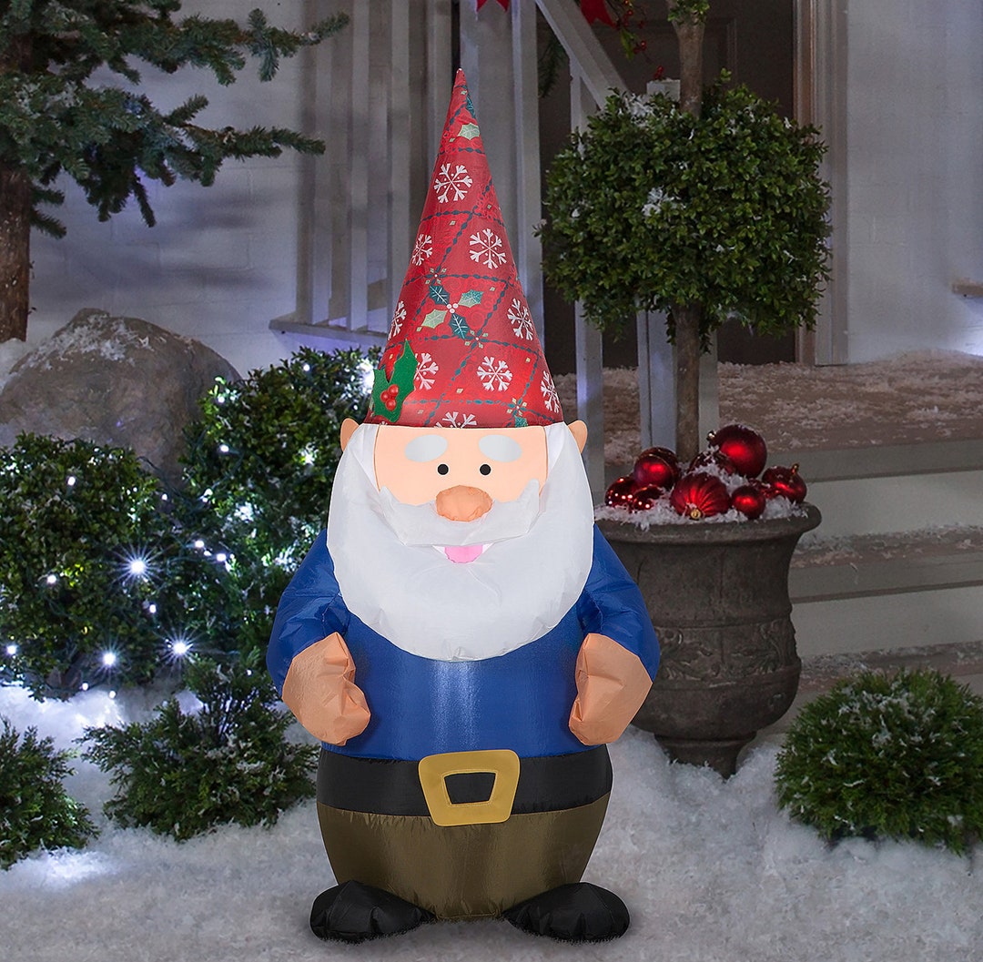 25% Off, Free Shipping! 4 Ft. Blow-up Inflatable Gnome With Christmas ...