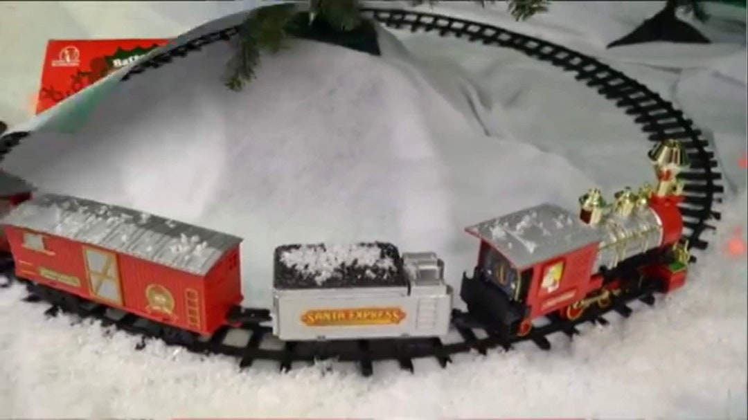 NEW Christmas Santa's Train Jumbo Express With Train Whistle and Real ...