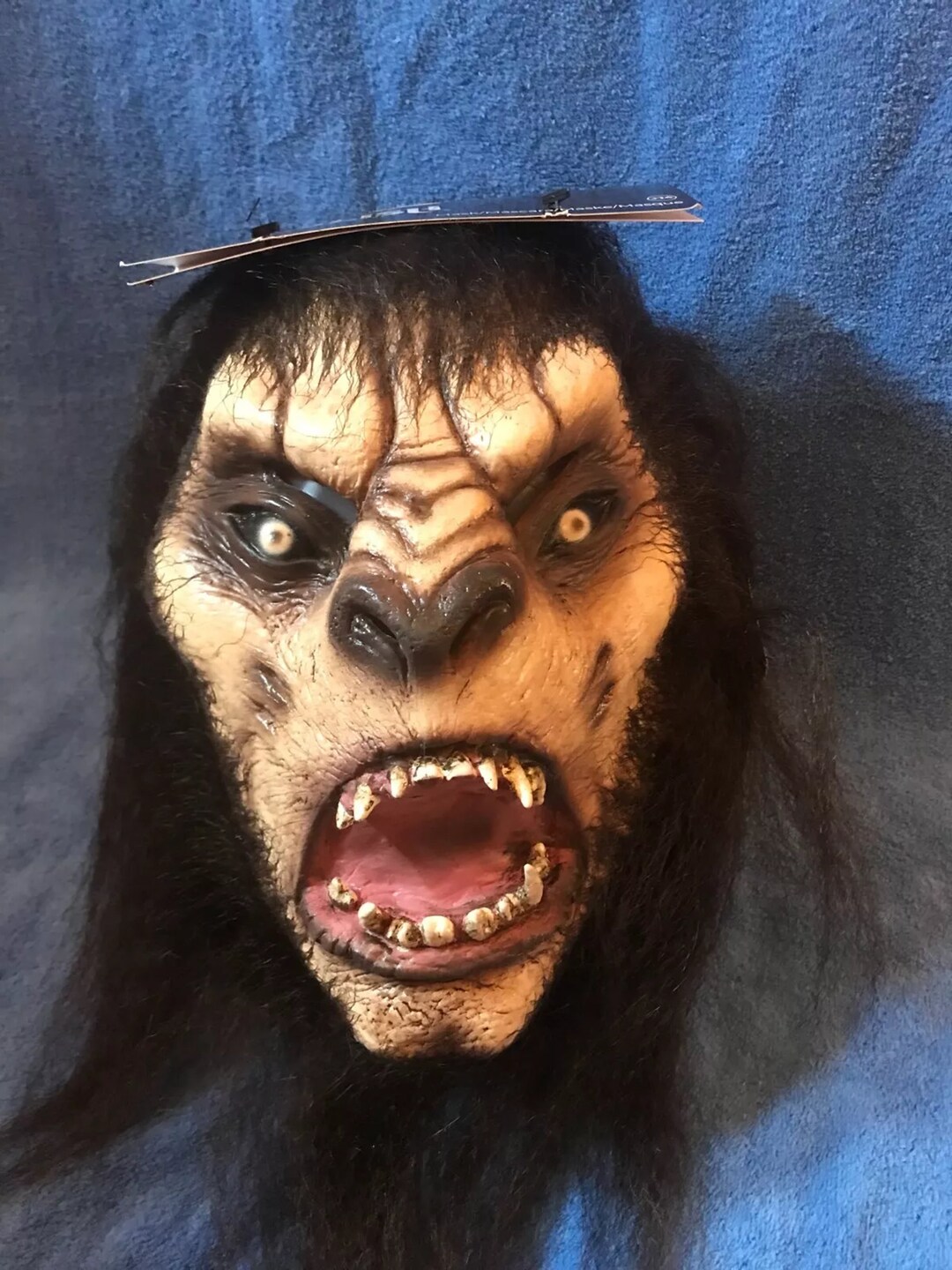Halloween Howling Brown Werewolf Latex Deluxe Mask Ghoulish Productions ...