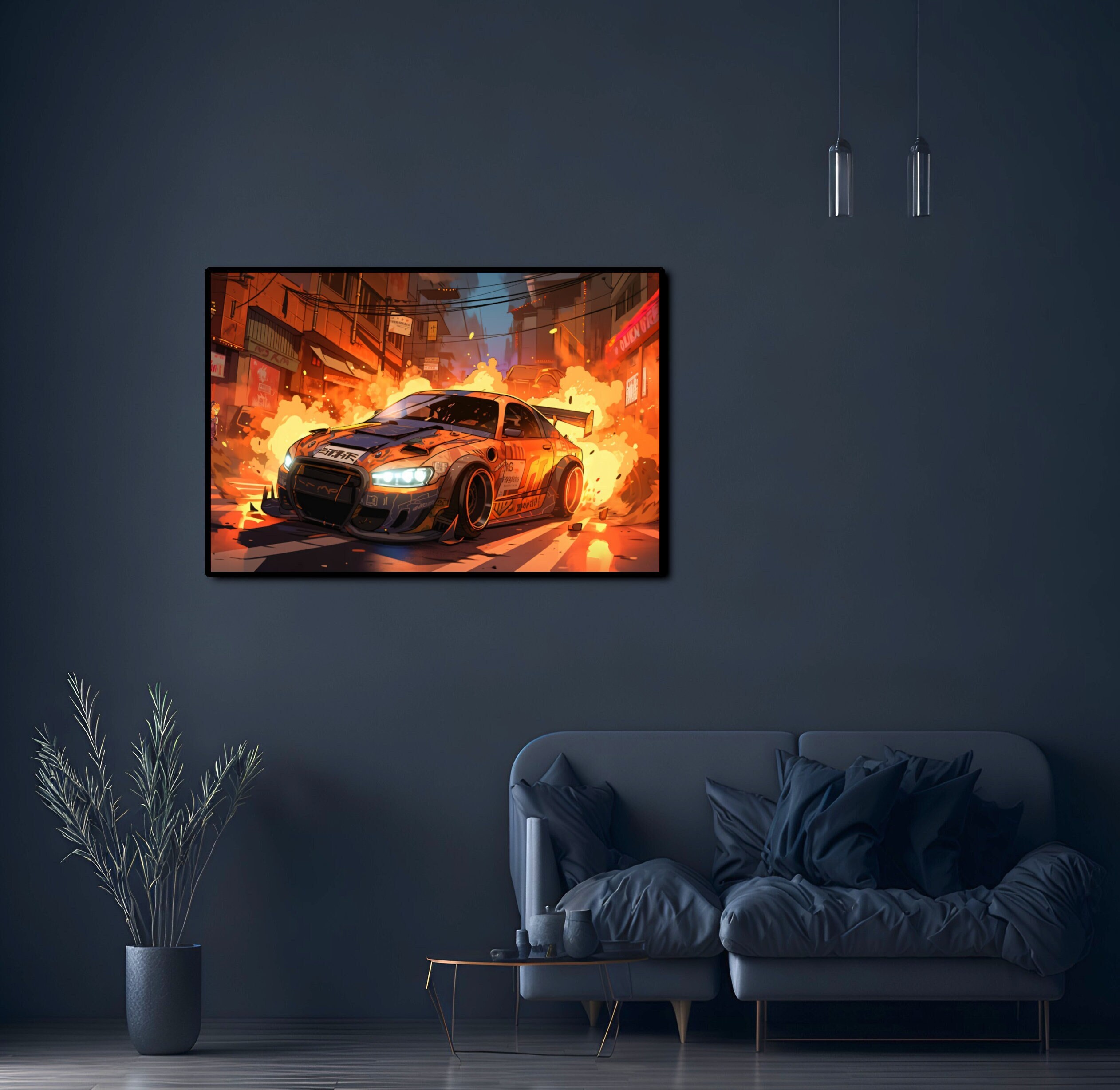 Modern Art Poster Print- Drift Car-high Quality Image for Framing ...