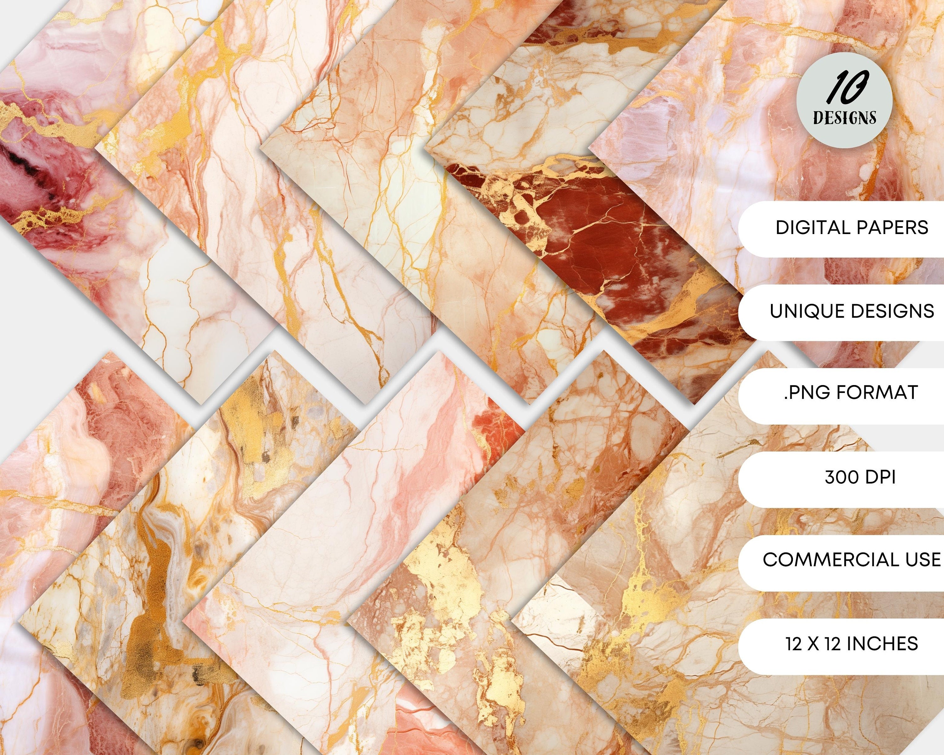 Pink and Gold Marble Texture Backgrounds, Pink Marble Digital Paper ...