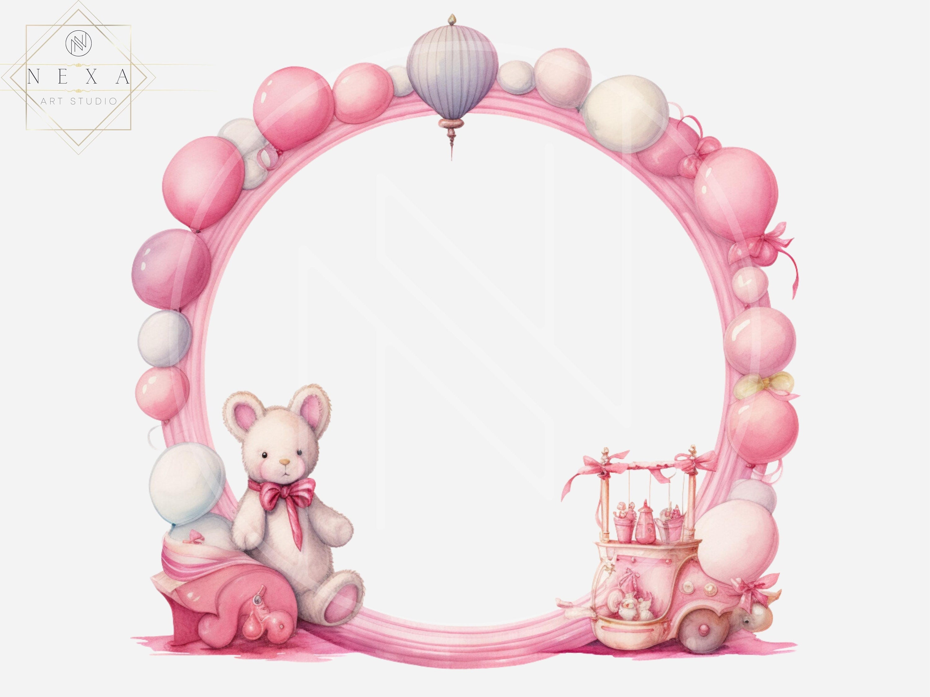 Watercolor Baby Shower Clipart Baby Girl Bundle Digital Clip - Etsy