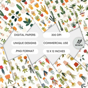 Desert Cactus Digital Paper, Plant for Birthday, Baby Shower, Wedding ...