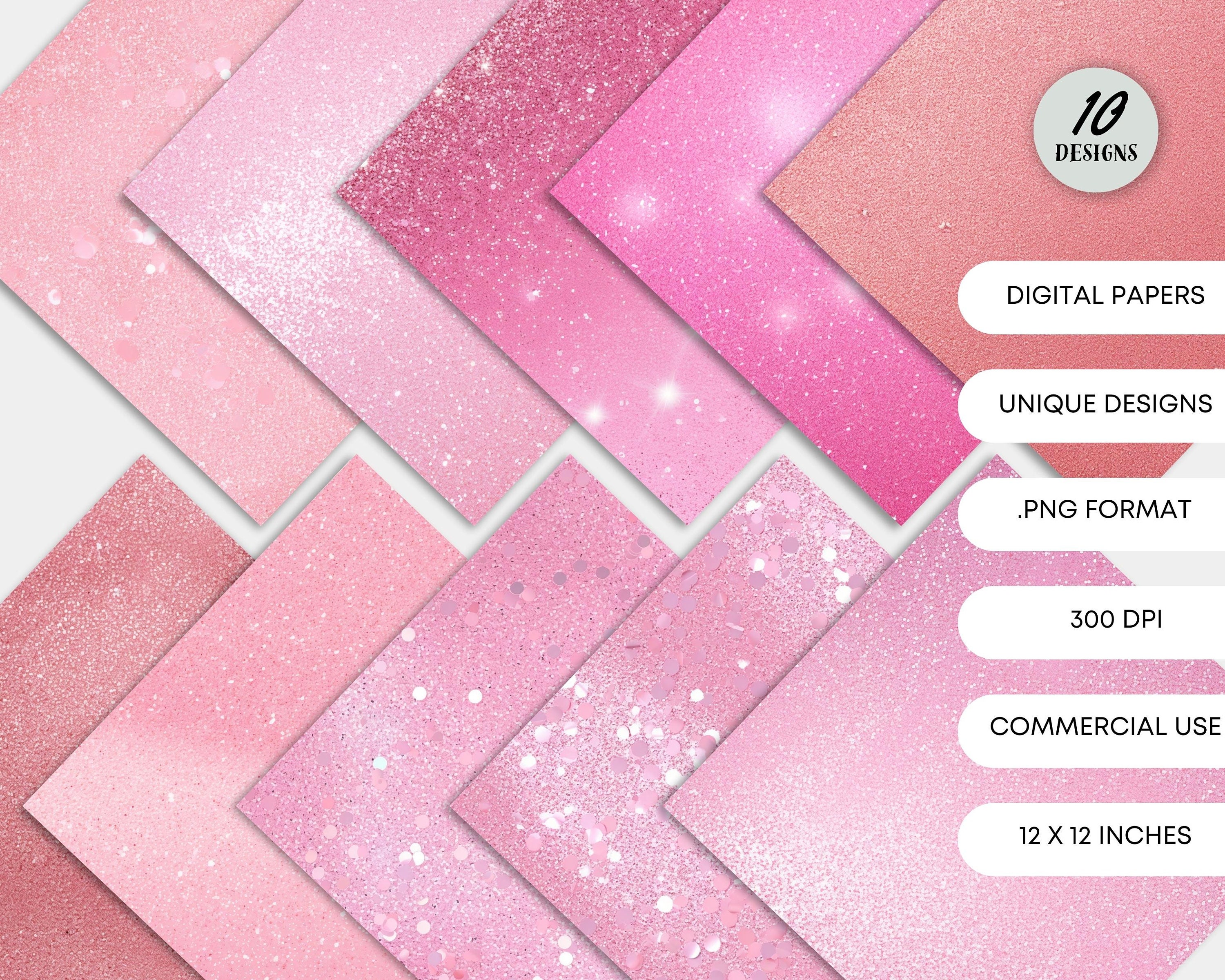 Pink Glitter Digital Paper Hot Pink Glitter Texture - Etsy