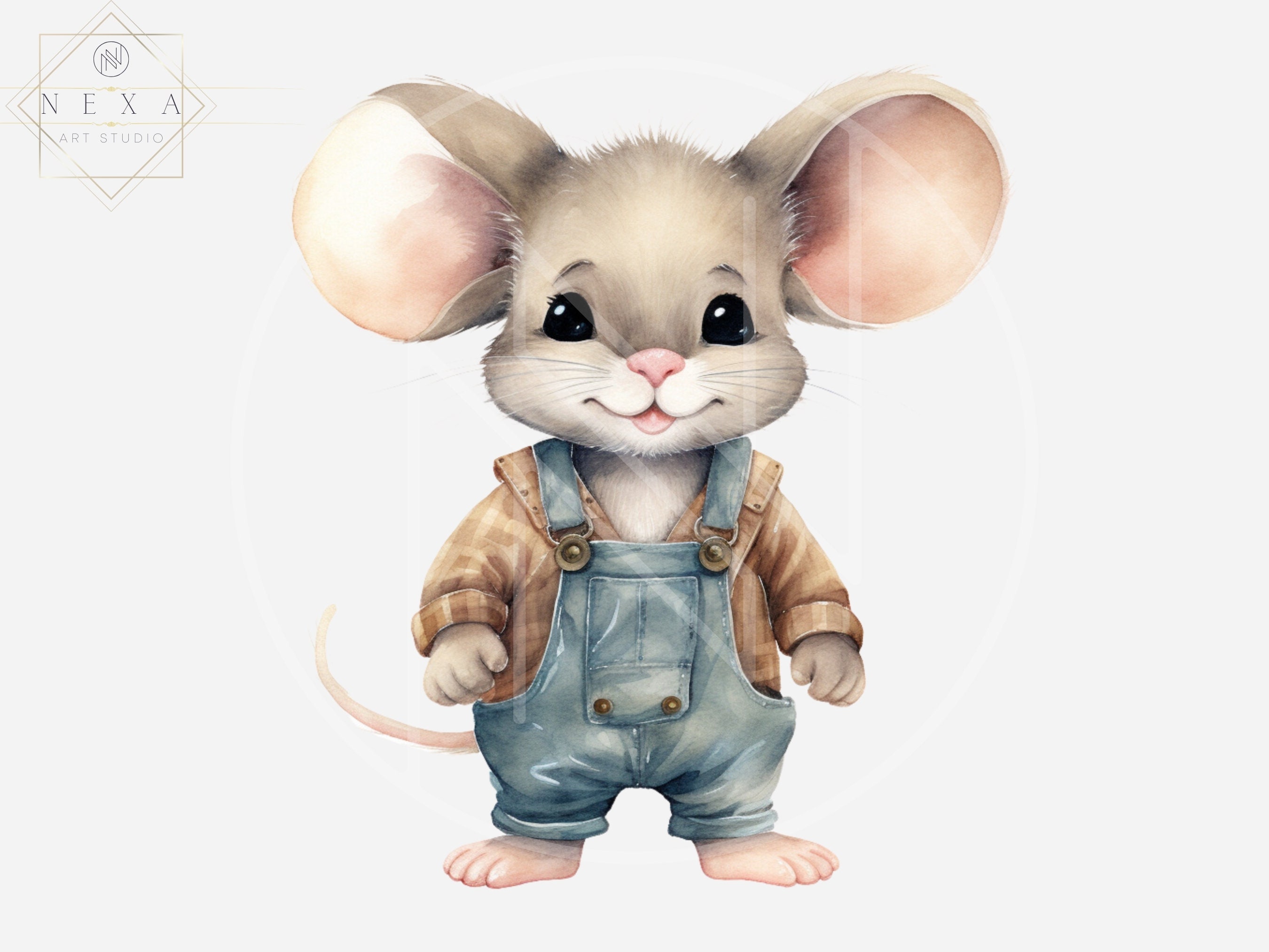 Cute Baby Mouse Clipart, 10 High Quality Pngs, Nursery Art Card Making ...