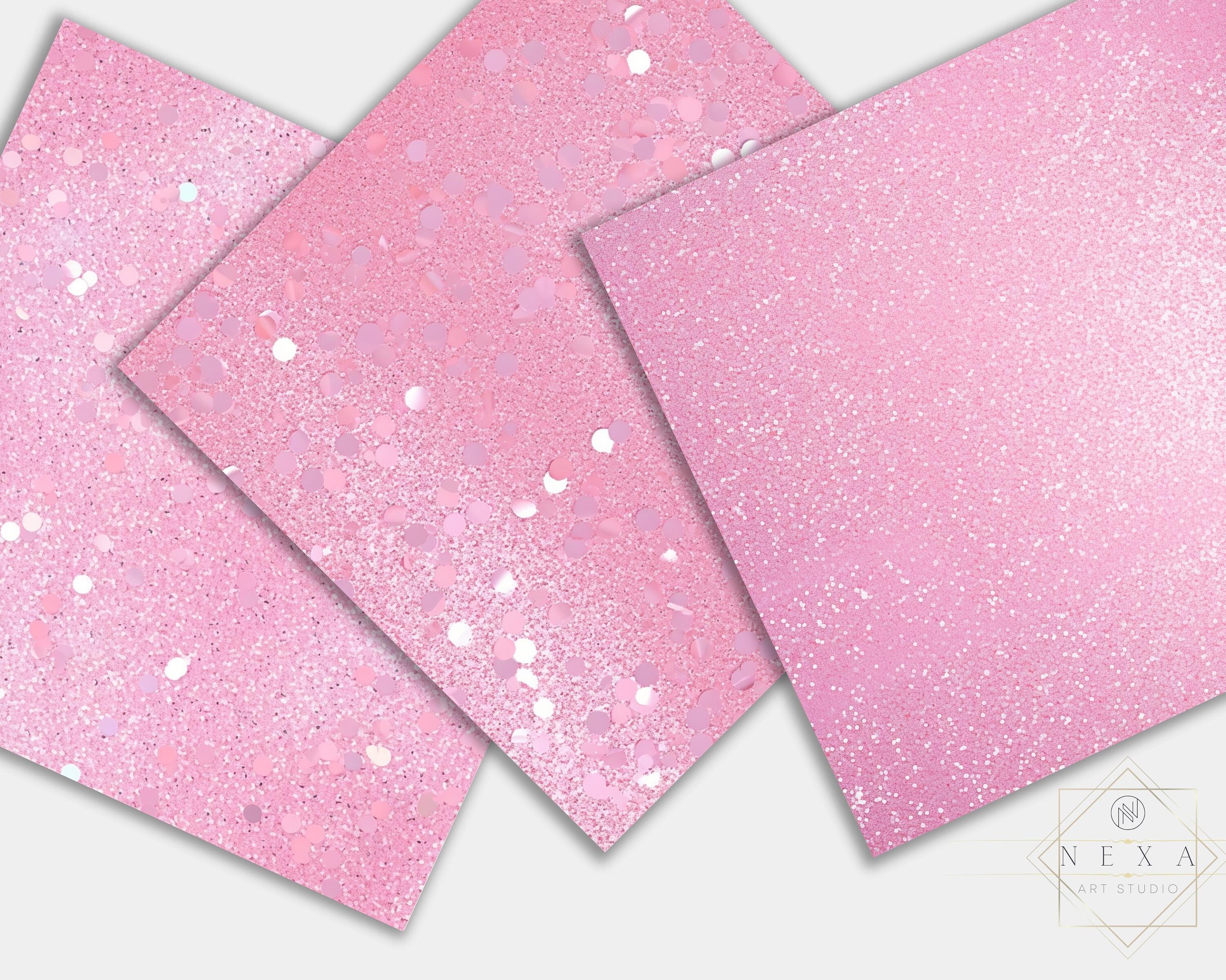 Pink Glitter Digital Paper, Hot Pink Glitter Texture, Scrapbooking ...