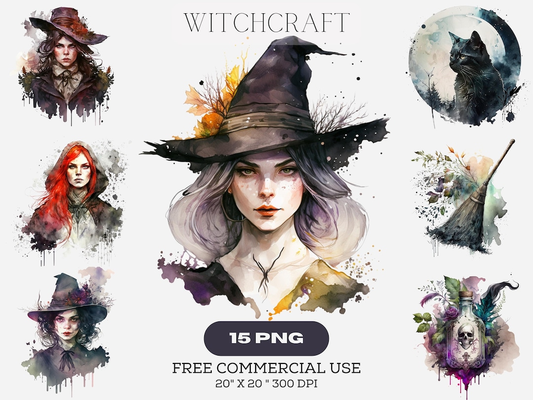 Witchcraft Bundle | 15 High Quality Pngs | Card Making | Mixed Media ...