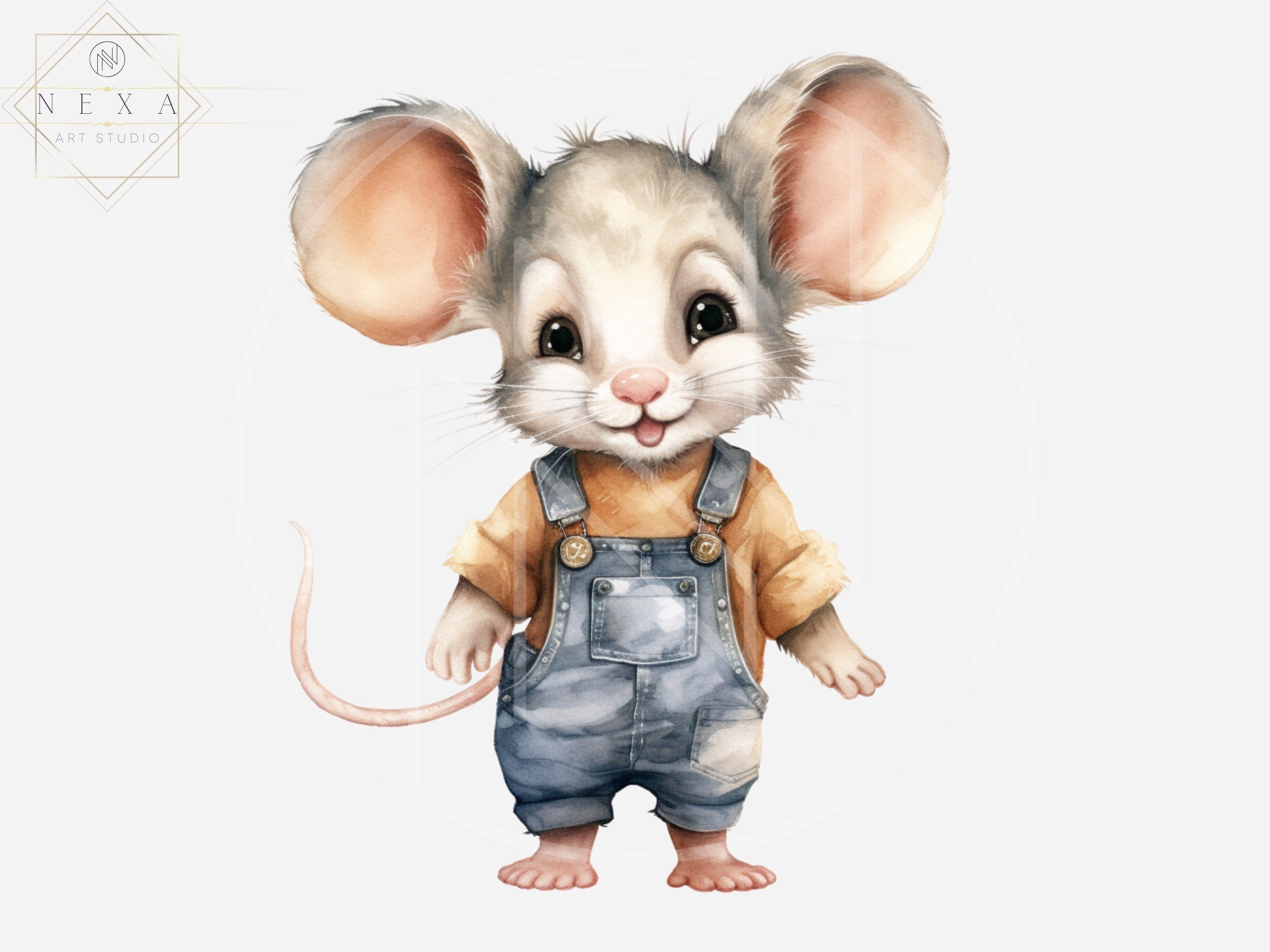 Cute Baby Mouse Clipart, 10 High Quality Pngs, Nursery Art Card Making ...