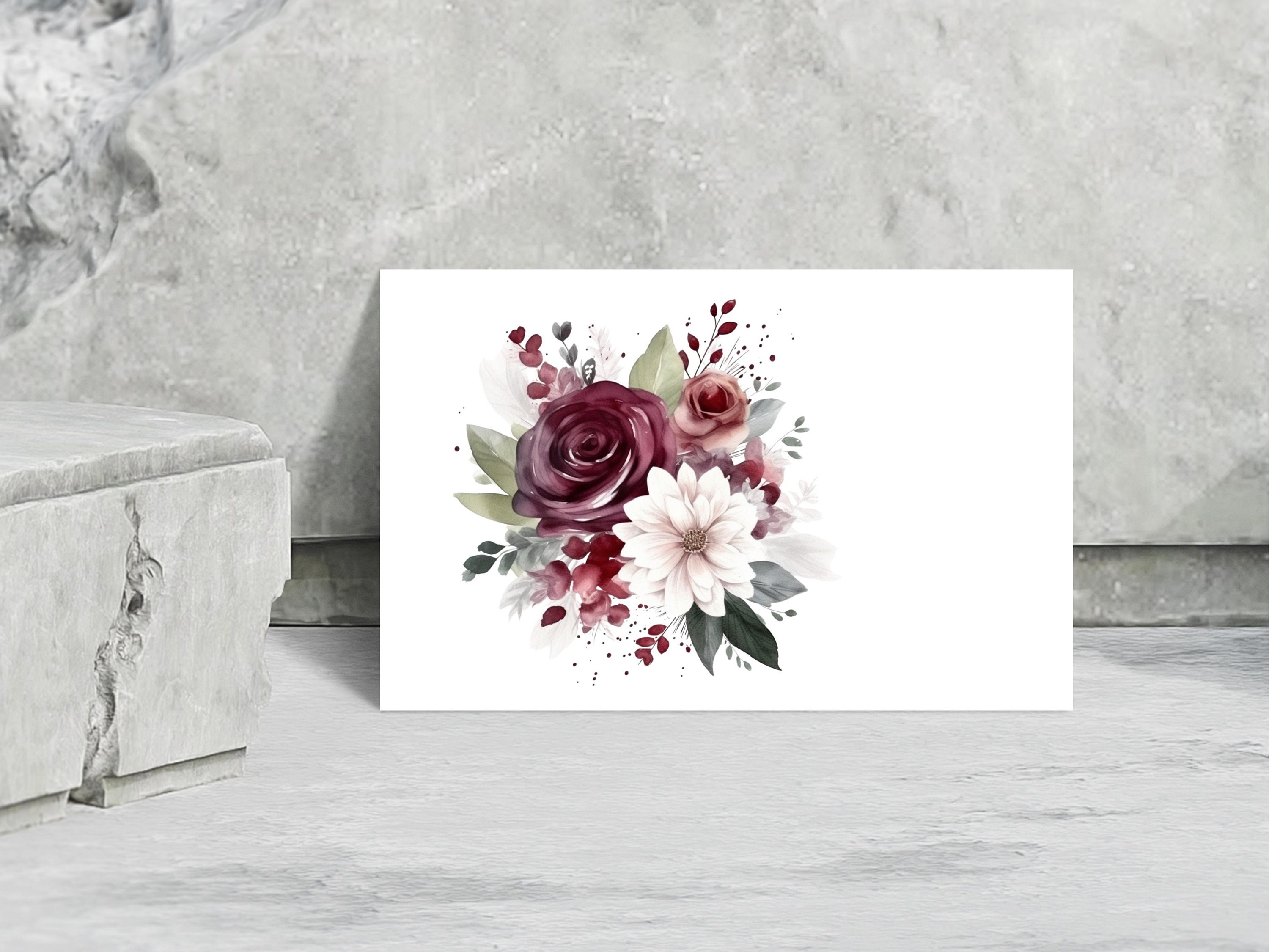 Floral Border, Burgundy Flowers, Border Frame Floral Wreath, Wedding ...
