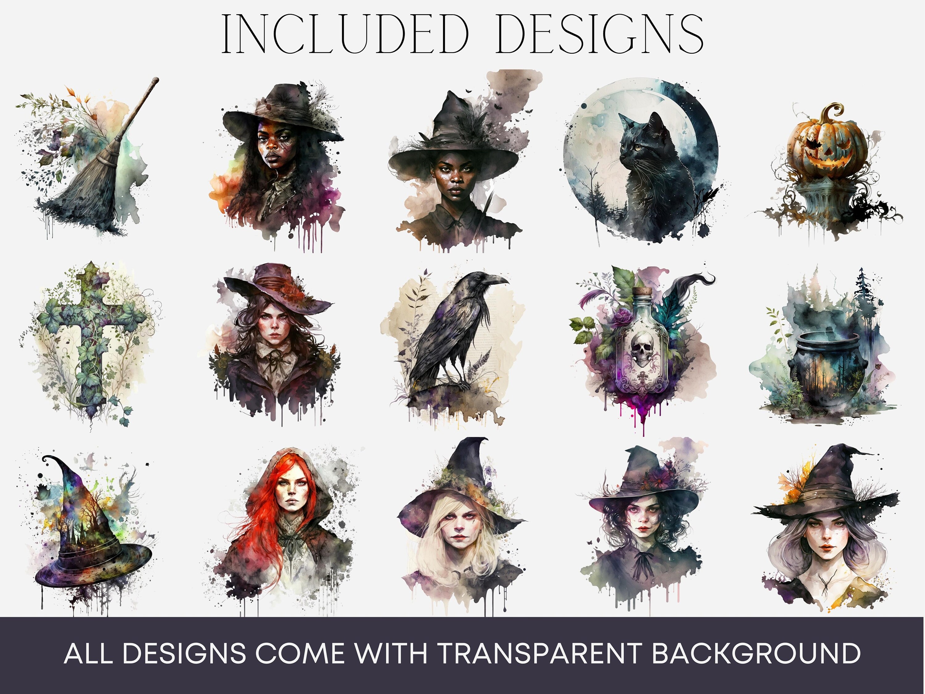 Witchcraft Bundle | 15 High Quality Pngs | Card Making | Mixed Media ...