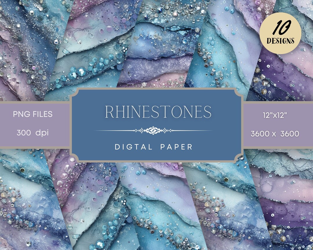 Glitter Sparkle Papers Rhinestone Digital Paper With Sparkle Cristals ...