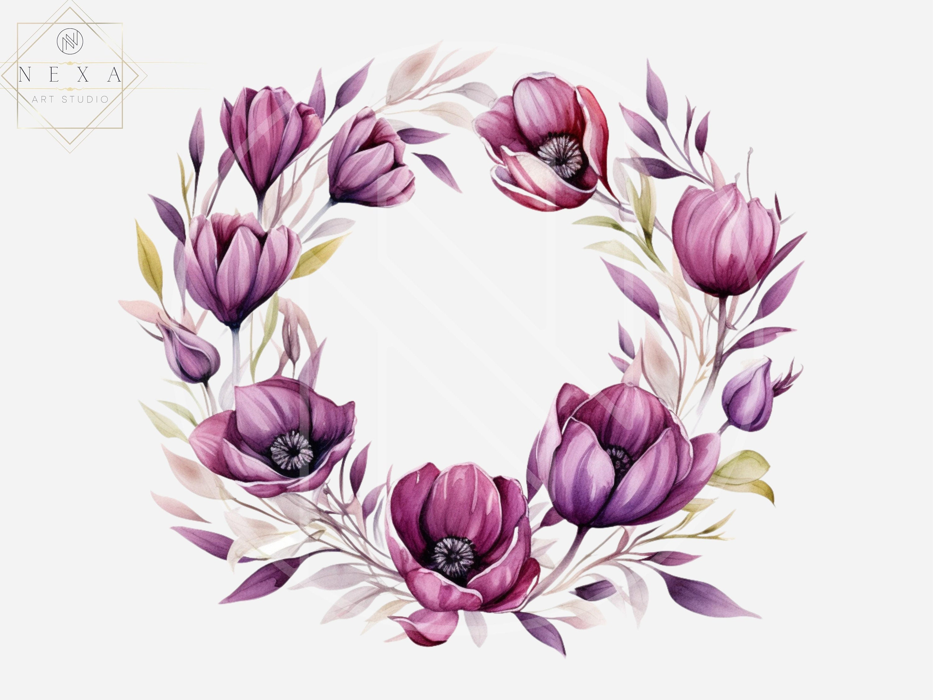 Purple Tulip Clipart, Commercial Use, Digital Download - Etsy