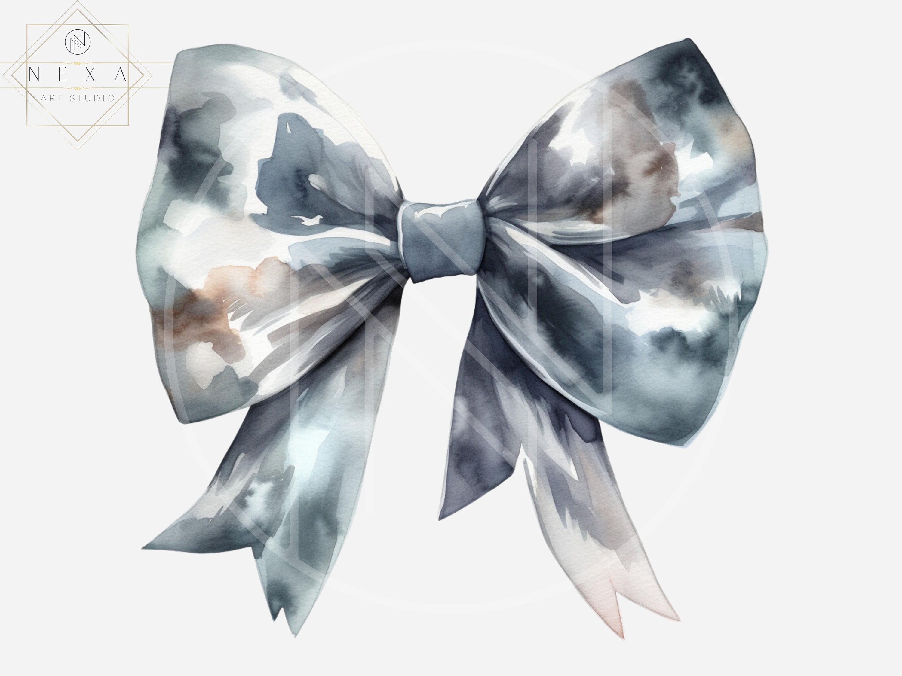 Watercolor Pink Bows Clipart Candy Pink Satin Bow PNG Digital Image ...