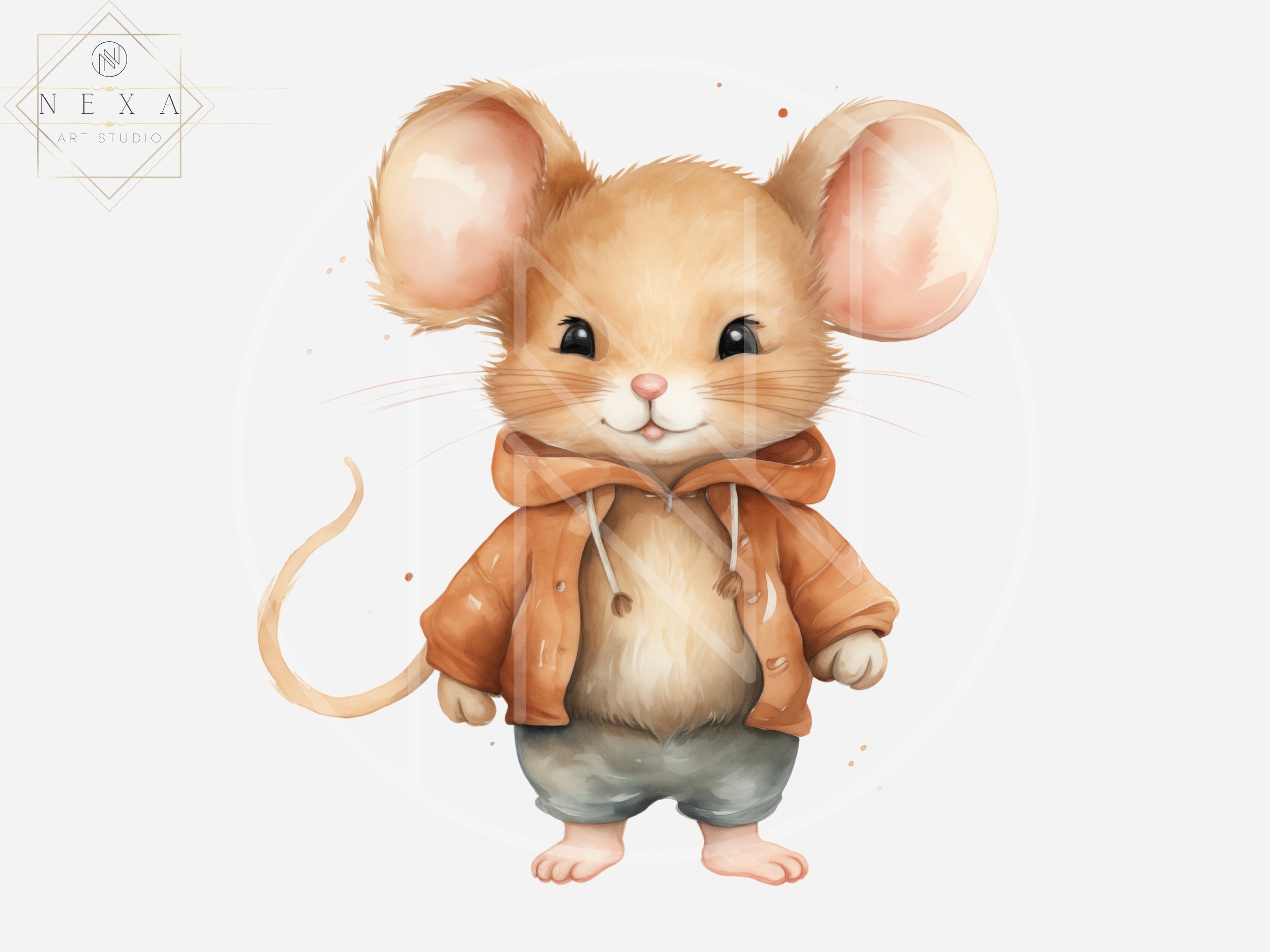 Cute Baby Mouse Clipart, 10 High Quality Pngs, Nursery Art Card Making ...