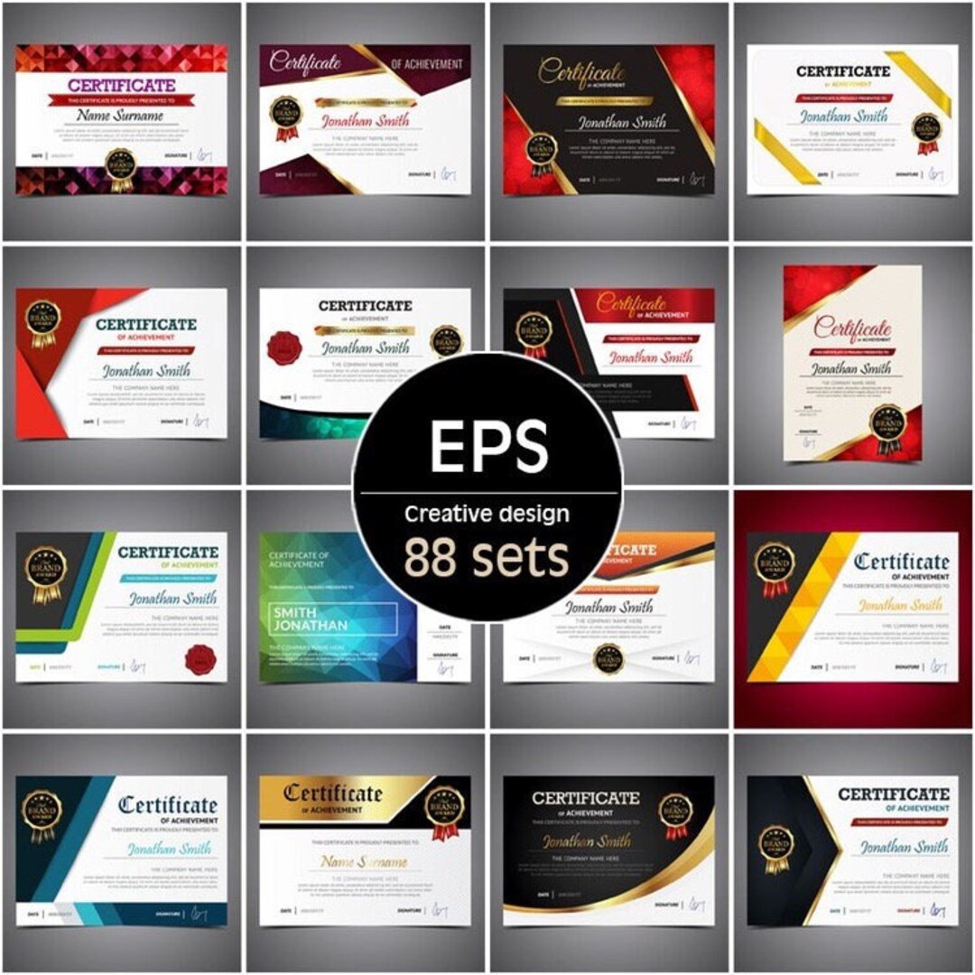 Graphic Design Template Bundle Pack / Certificate of Attorney Template ...