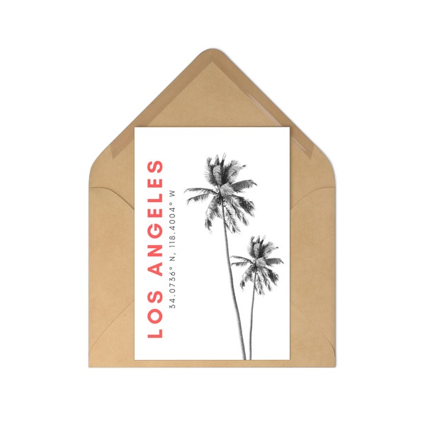 Los Angeles Postcard - Etsy
