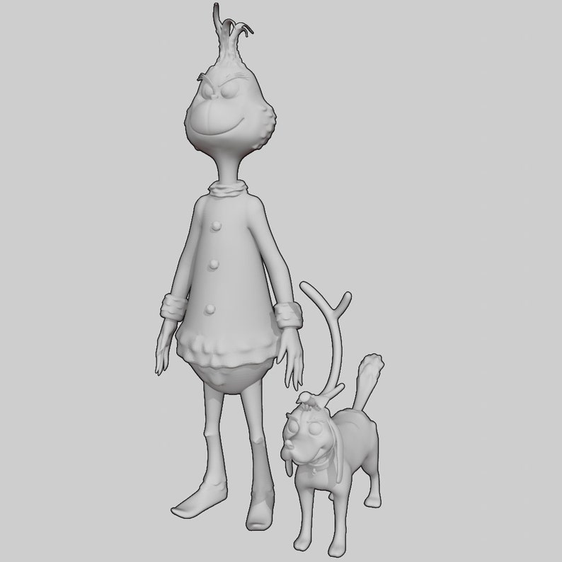 The Grinch - the Grinch and Max Figurine Stl File - Etsy