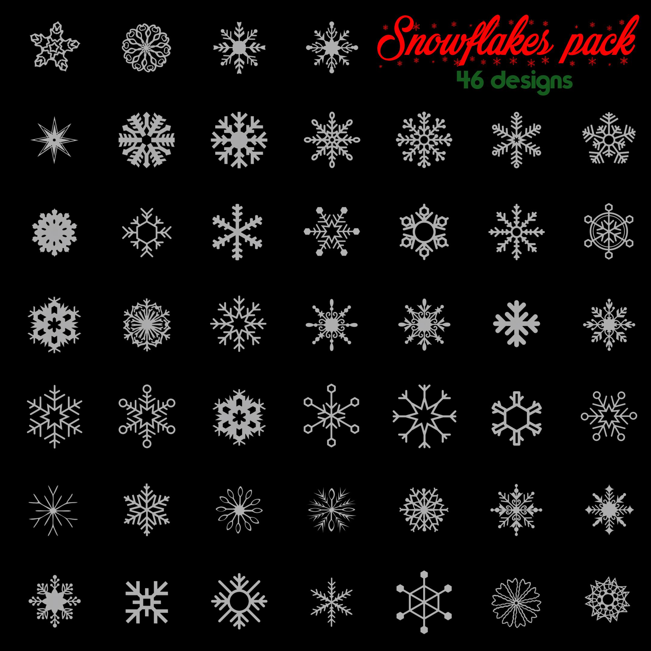 Snowflakes Pack Stl Files - Etsy