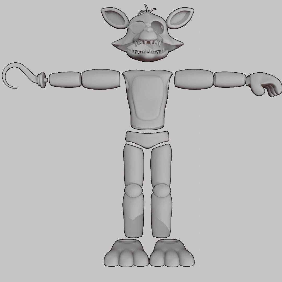 Fnaf / Five Nights at Freddy's Unwithered Foxy Stl Files for Cosplay or ...