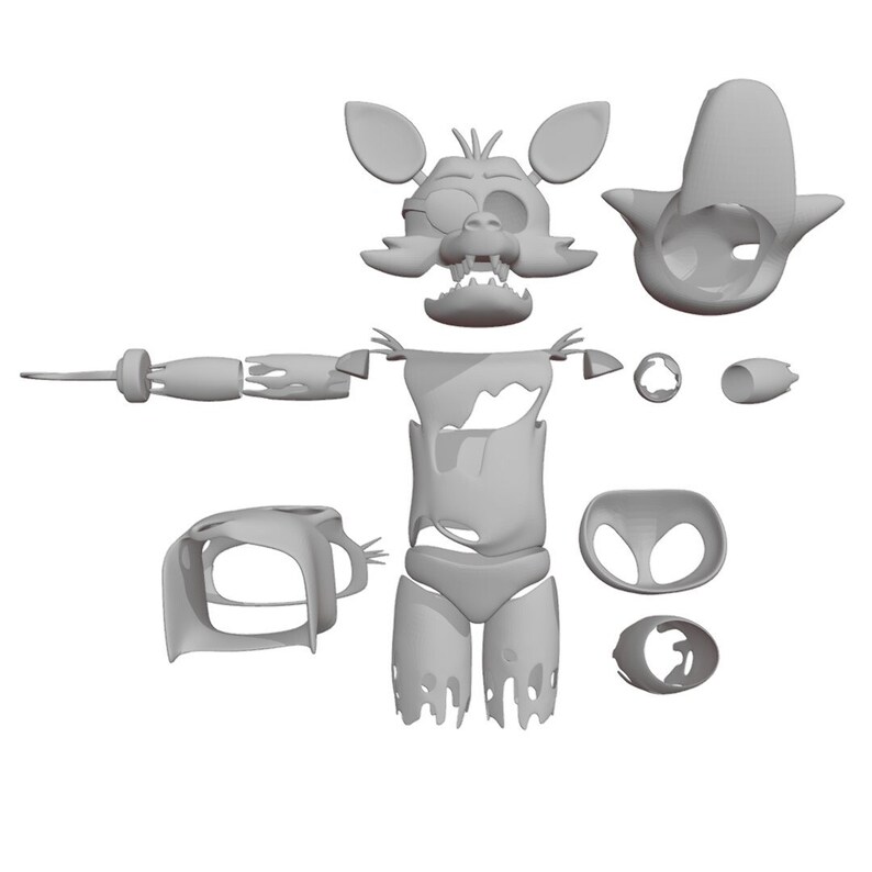 Fnaf / Five Nights at Freddy's Foxy Stl Files for Cosplay or ...