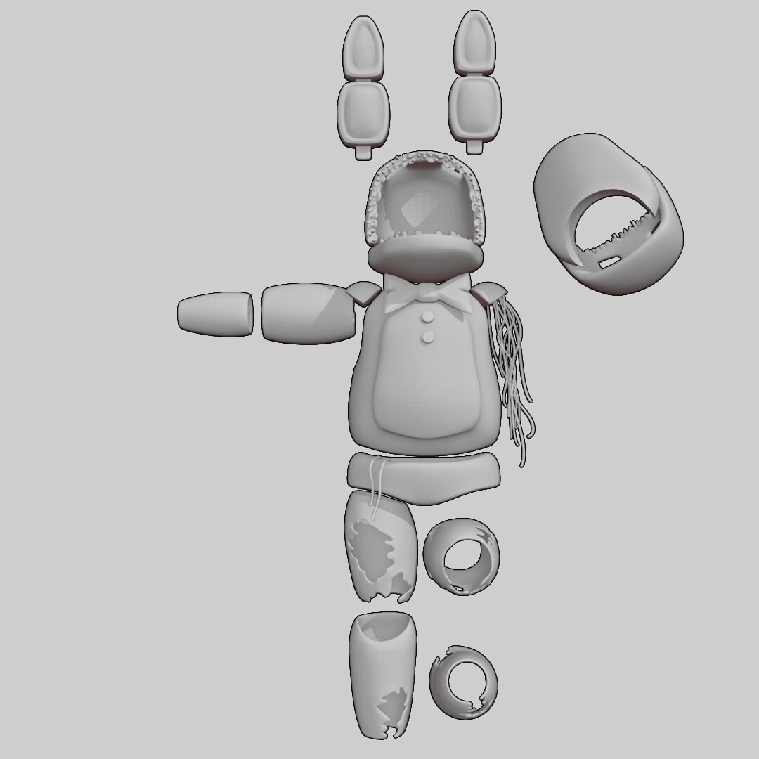 Fnaf / Five Nights at Freddy's Withered Bonnie Stl Files for Cosplay or ...