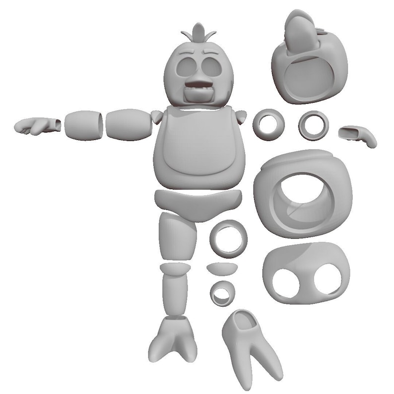 Fnaf / Five Nights at Freddy's Chica Stl Files for Cosplay or ...