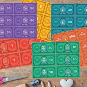 Dinosaur Play Money - Printable - Educational and Fun - Etsy