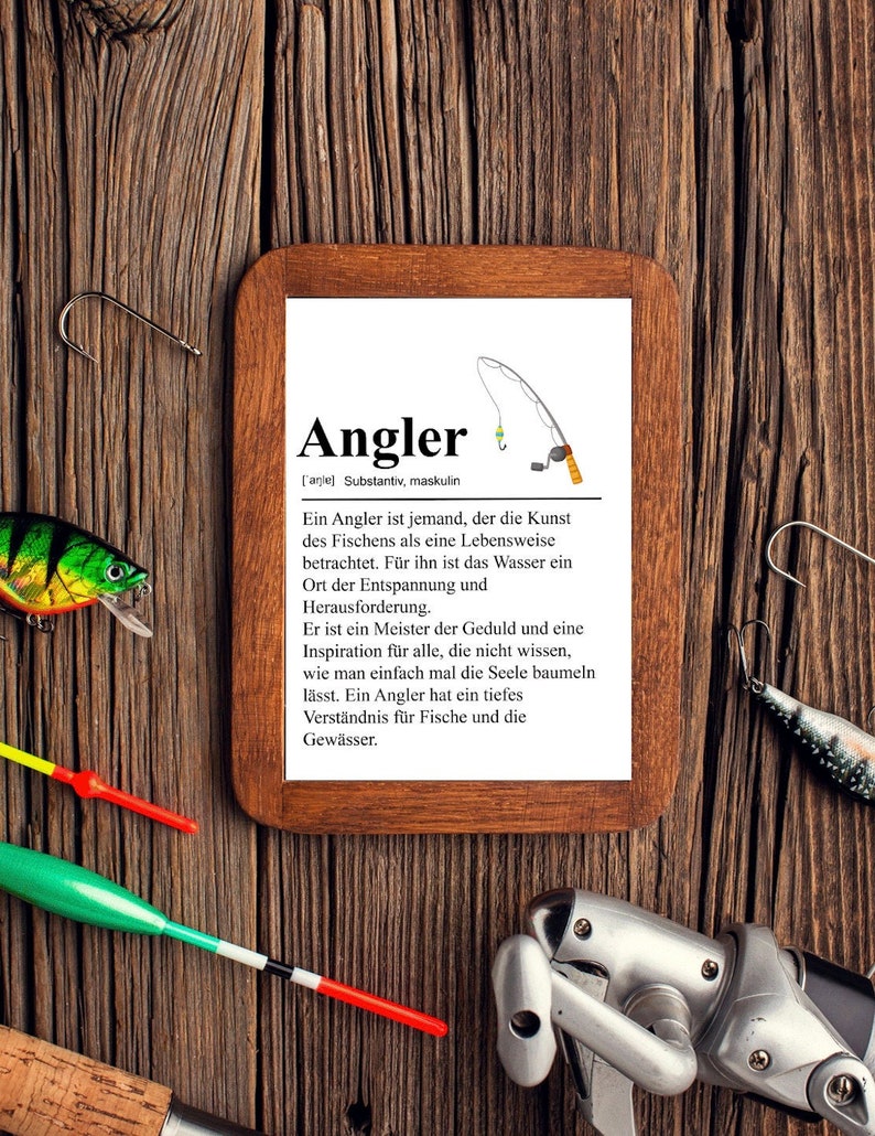 Angler Geschenk Poster Definition Angler Hobby Angler - Etsy.de