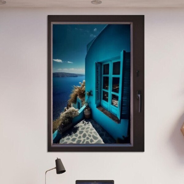 Fake Window Wall Art Canvas - Etsy