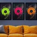 VINYL RECORD Music Wall ART 3 Panel Piece Wall Aluminum Cool Decor Dj ...