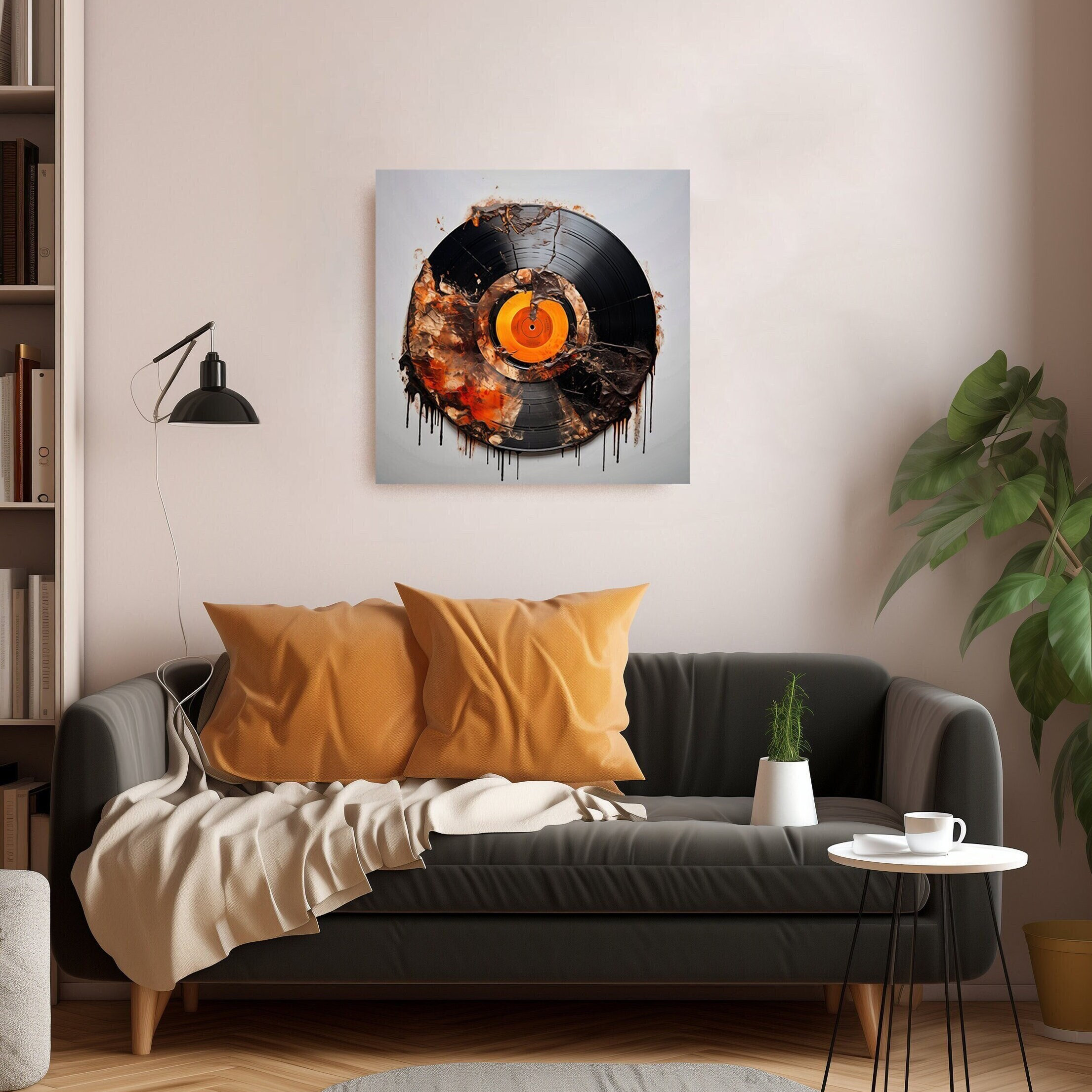 Vinyl Record Print WALL ART, Artistic METALLIC Design, Cool Music ...