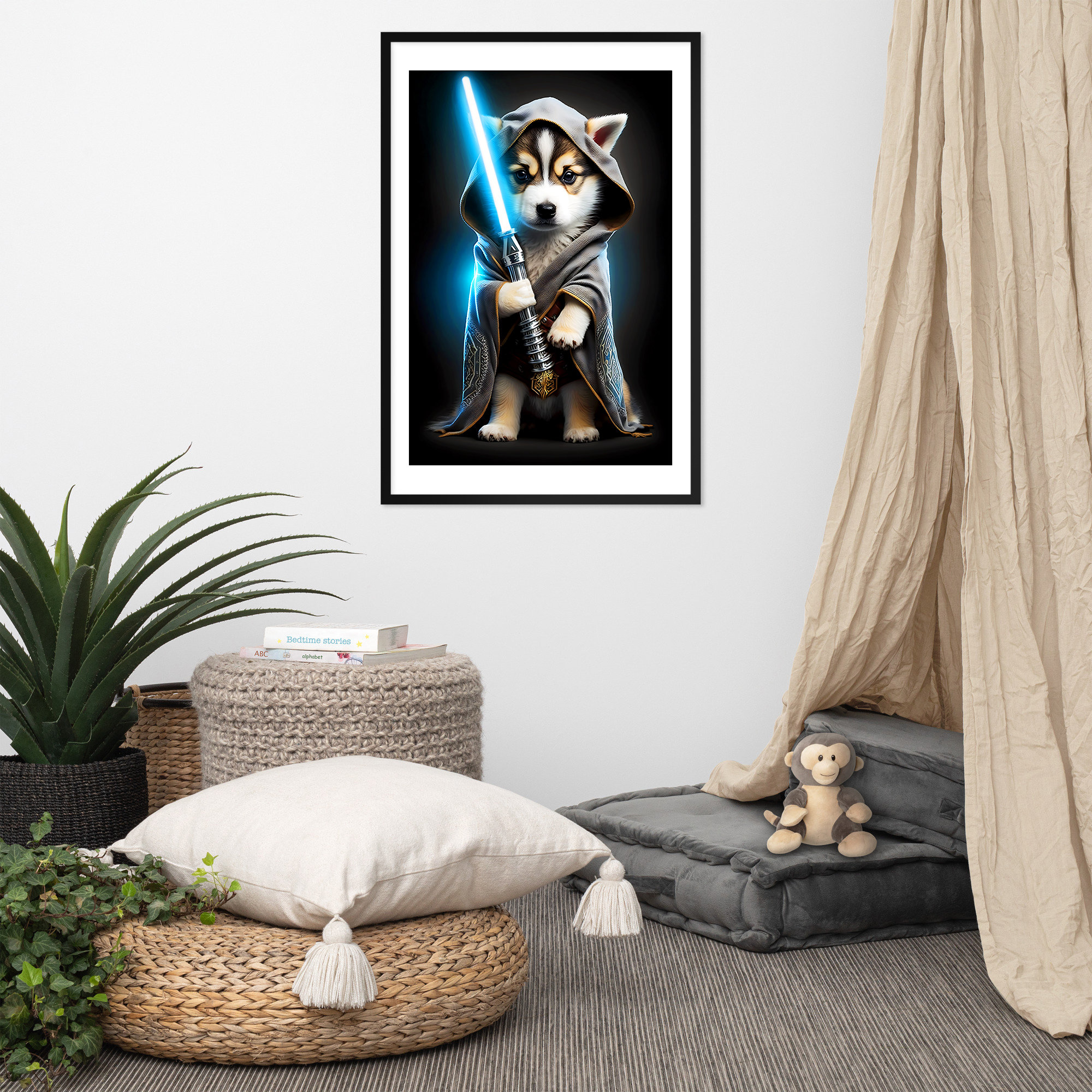 Husky Jedi, A Star Wars Inspired Illustration, Digital Download, Wall ...