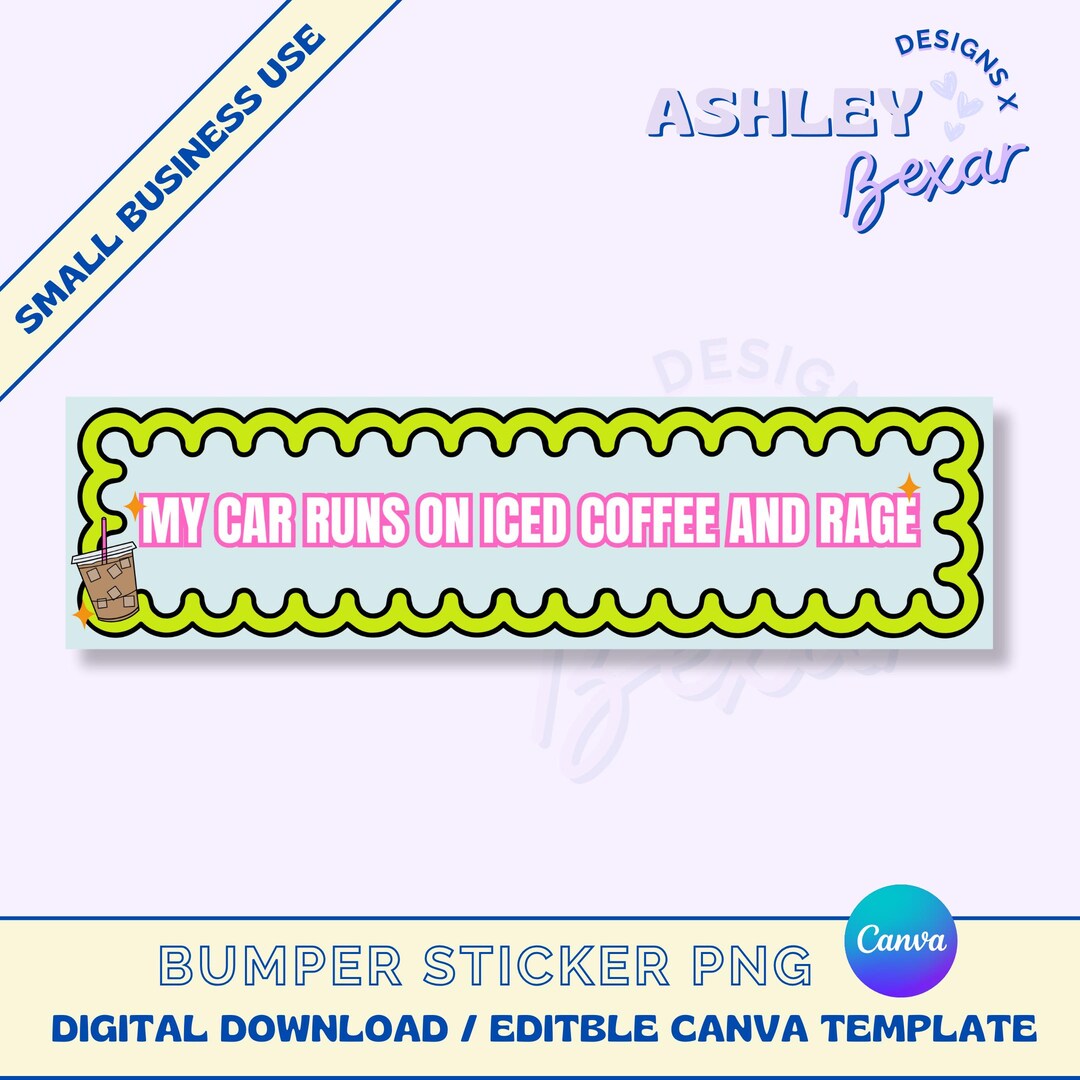Bumper Sticker PNG, Coffee Bumper Sticker Design, Funny Sticker Design ...