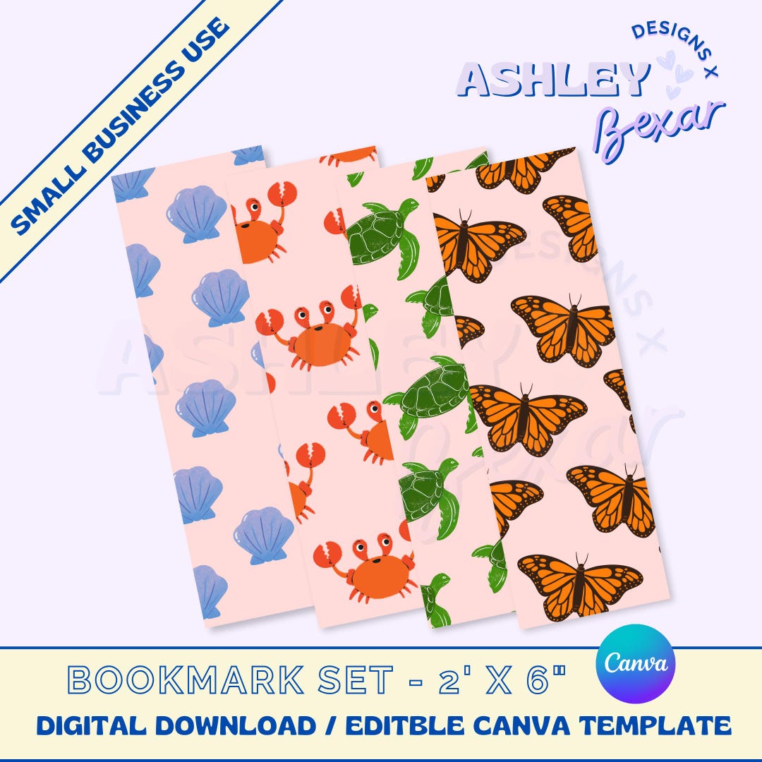 Summer Bookmark Set Pngs, Sublimation Design, Cute PNG, Bookmark Design ...