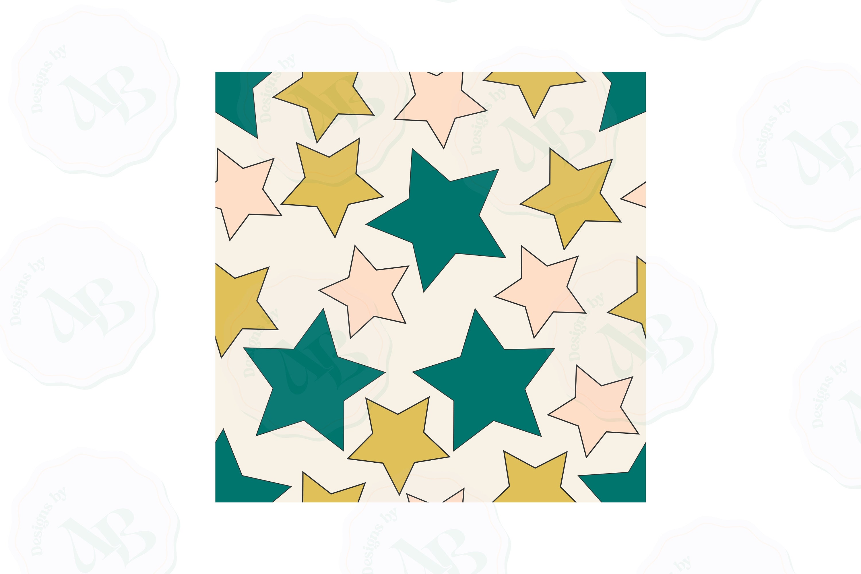 Stars Seamless Pattern Digital Download Seamless Pattern - Etsy