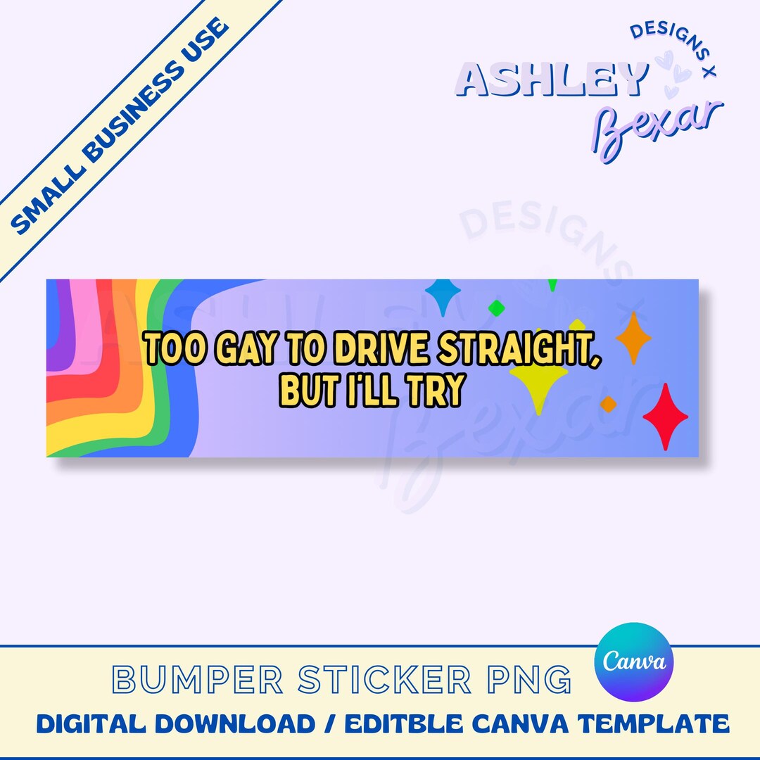 Gay Bumper Sticker PNG, Bumper Sticker Design, Pride Sticker Design ...