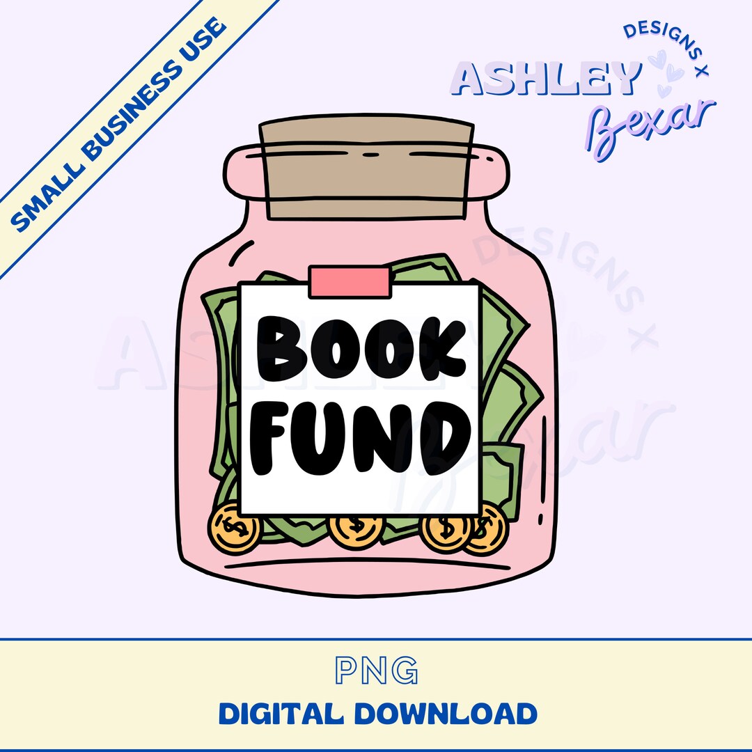 Book Fund PNG, Sublimation Design, Funny PNG, Book Lover, Books ...